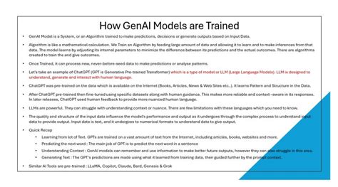 Basava Raju On Linkedin How Genai Models Are Trained •genai Model Is A System Or An Algorithm