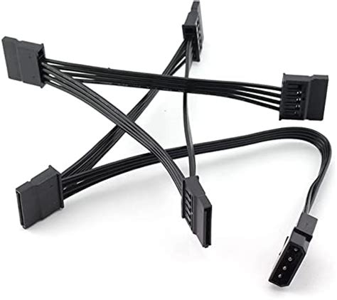 Startech Com X Sata Power Splitter Adapter Cable Pyo Sata Black Amazon In Computers