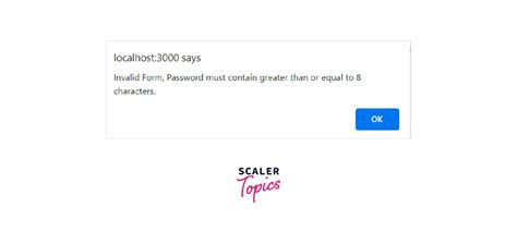 Form Validation In Reactjs Scaler Topics