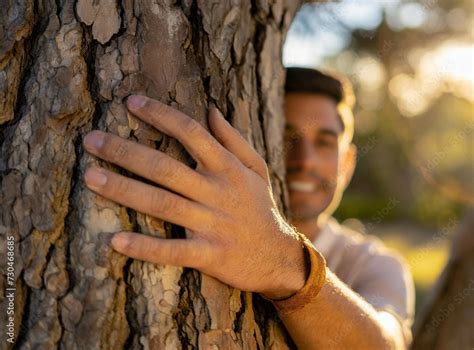 Conservationist Hugging Tree Tree Hugger Ecology Environmental Care Stock Photo Adobe Stock