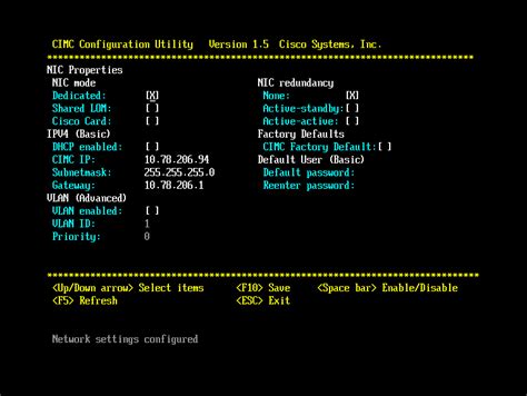 Configure Or Change CIMC IP Address On UCS C Series Servers Cisco Community