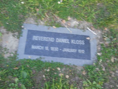 Rev Daniel Kloss 1830 1912 Find A Grave Memorial