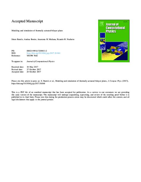 Pdf Modeling And Simulation Of Thermally Actuated Mems Resonators For Gas Sensing Applications