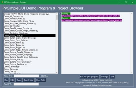 Question Cannot Run Script In Pysimplegui Demo Program And Project Browser · Issue 5119