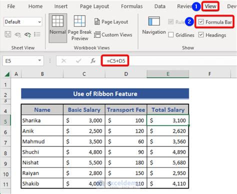How To Show And Hide Formula Bar In Excel 3 Suitable Methods