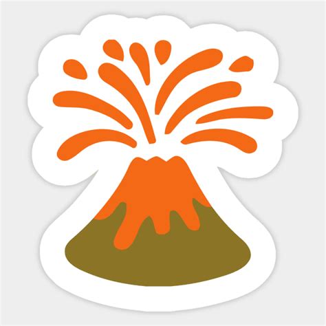 Volcano Erupting Emoticon Emoji Sticker Teepublic