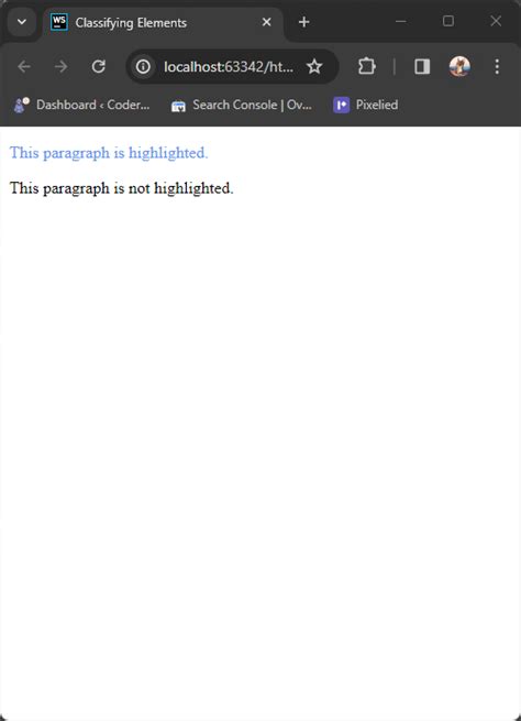 HTML Classifying Elements