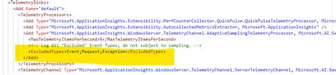 Enableadaptivesampling With Excludedtypes Not Taking Effect · Issue 2570 · Microsoft