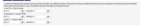 solved 1 point the following three functions look very