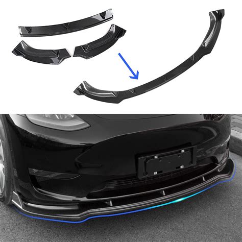 Powoq Fit Tesla Model Y Front Lip Front Bumper Lip Spoiler Wing Front