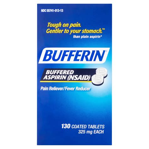 Bufferin Buffered Aspirin Pain Relieverfever Reducer Coated Tablets