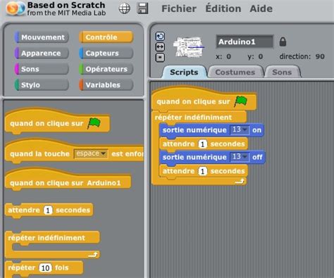 Premier Programme Avec Scratch Pour Arduino