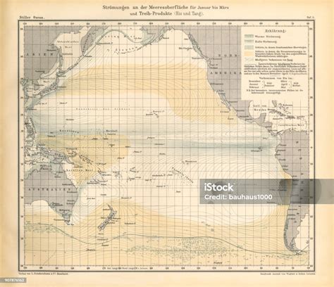 1 월 3 월에 대 한 해류 및 드리프트 제품 태평양 독일 골동품 빅토리아 조각 1896 1890 1899 년에 대한 스톡 벡터 아트 및 기타 이미지 Istock