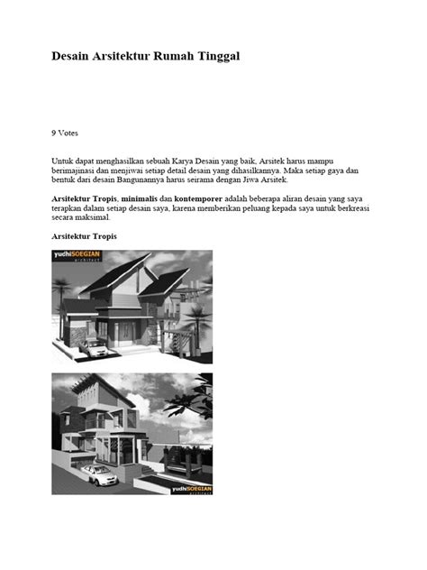 Desain Arsitektur Rumah Tropis Modern Pdf