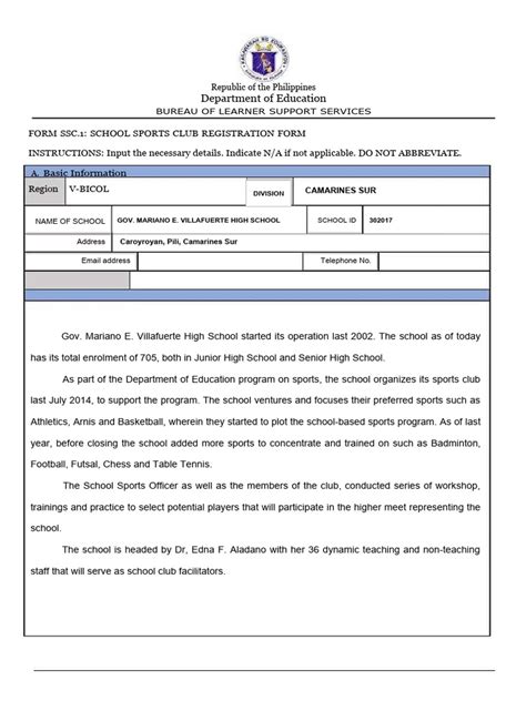 Pdf Form Ssc1 School Sports Club Registration Form V1 1 Pdf