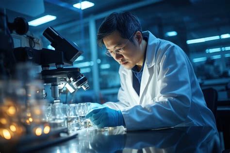 Premium Photo Dedicated Scientists Doing Research Analyzing Samples