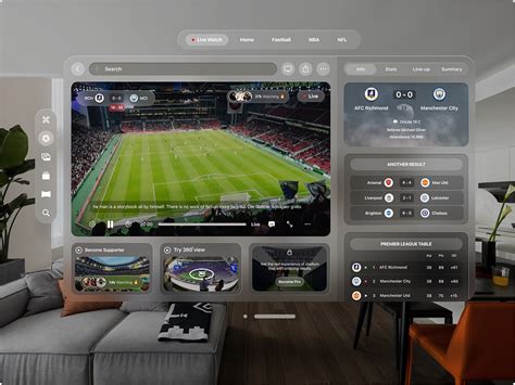Sports Live Streaming Spatial Ui Design Exploration By Jordan Abdul Aziz For Vektora On Dribbble