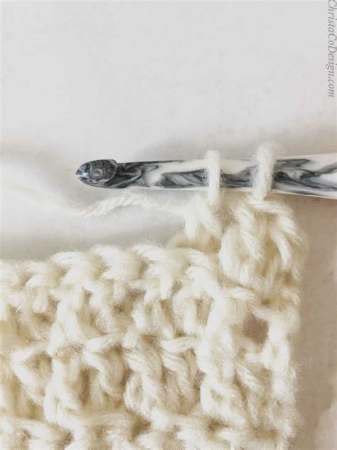 Back Loop Only Double Crochet Step By Step Tutorial ChristaCoDesign