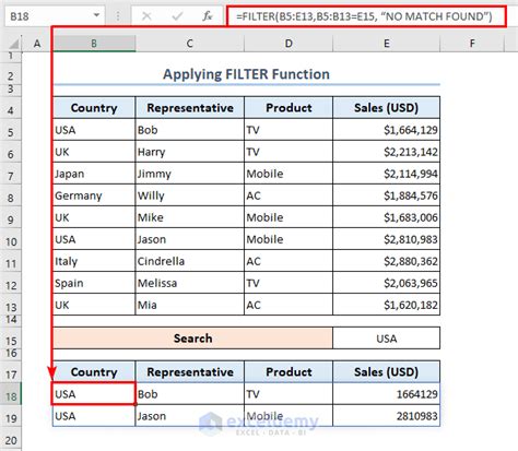 Search Box In Excel With Filtering And Dynamic Search Box