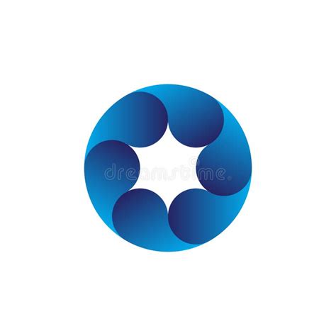 Abstract Blue Gradient Letter O Circle Logo Stock Vector Illustration