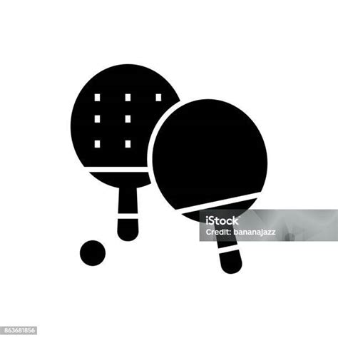 탁구 아이콘 벡터 일러스트 레이 션 고립 된 배경에 까만 표시 0명에 대한 스톡 벡터 아트 및 기타 이미지 0명 Championship 건강한 생활방식 Istock