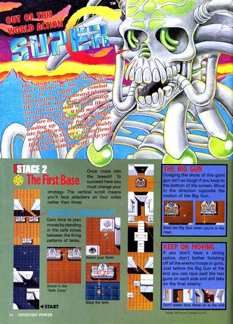 Super C Nes Guide From Nintendo Power Issue 12 May June 1990 R Retrogamingmagazines