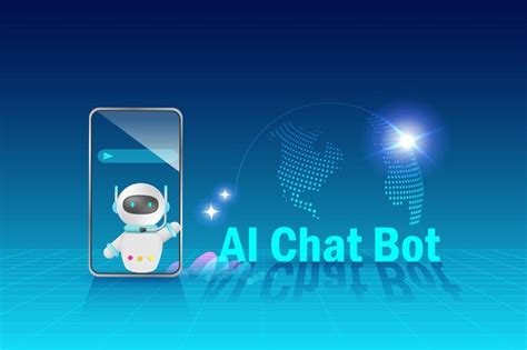 premium vector ai chat bot on smartphone in futuristic environment