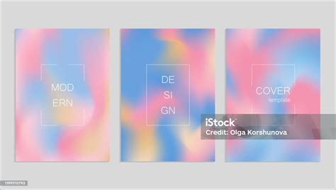 최소한의 추상 벡터 푸이드 커버 디자인 템플릿 홀로그래피 그라데이션 배경입니다 플래카드 배너 전단지 프리젠 테이션 및 보고서에 대한 벡터 템플릿 0명에 대한 스톡 벡터 아트