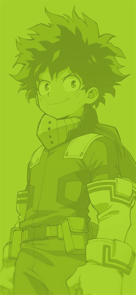 Deku Green Background Wallpapers Mha Art Wallpapers Iphone