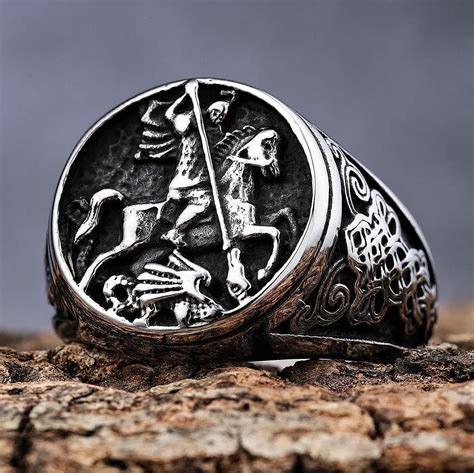 Vintage Style Knight 304 Stainless Steel Mens Rings Gooddiy