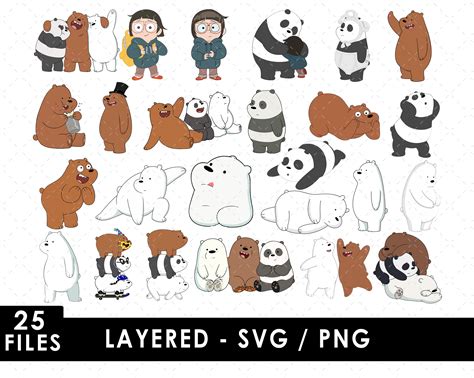 We Bare Bears Svg Files We Bare Bears Png Files Vector Pn Inspire