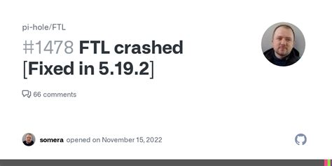 Ftl Crashed Fixed In 5192 · Issue 1478 · Pi Holeftl · Github
