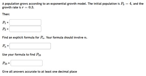 [solved] Q8 A Population Grows According To An Exponential Growth Model Course Hero