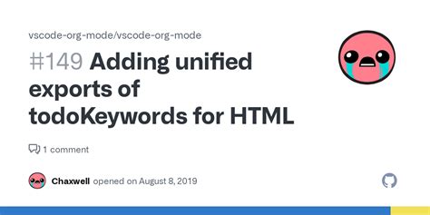 Adding Unified Exports Of Todokeywords For Html · Issue 149 · Vscode