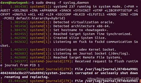 如何在 linux 上使用 dmesg 命令 sudo dmesg grep csdn博客