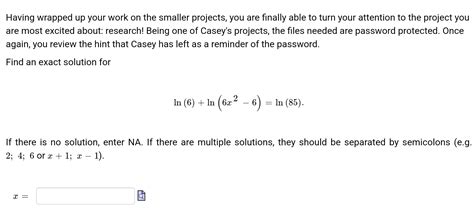 Solved Having Wrapped Up Your Work On The Smaller Projects Chegg Com