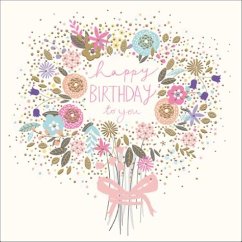 Happy Birthday Flowers Greeting Card At Rory Love Blog