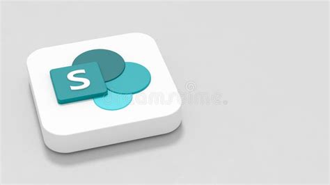 Microsoft Sharepoint App Icon On Gray Background With Copy Space Editorial Stock Image