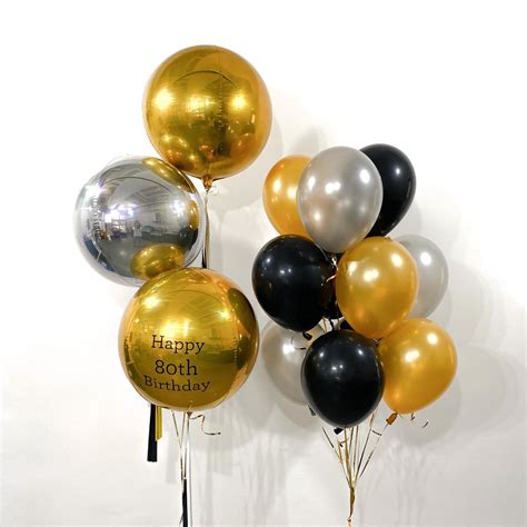 🧡🖤 ⠀ 오브풍선의 고급스러움 ⠀ 팔순풍선 오브풍선다발 벌룬프로젝트 광진점 커스텀 풍선 브랜드