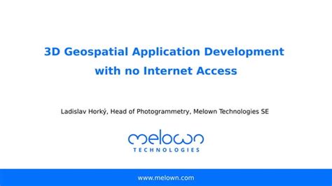 3d Geospatial App Development With No Internet Access Ppt