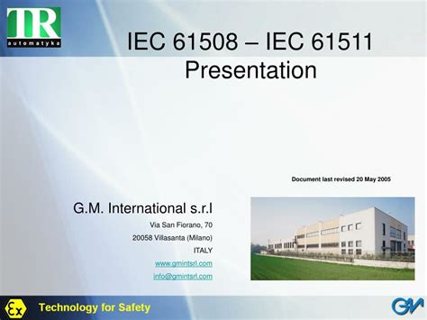 Ppt Iec 61508 Iec 61511 Presentation Powerpoint Presentation Free Download Id 4985454