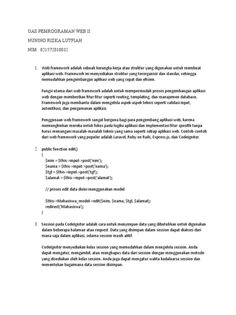 Uas Pemrograman Web Ii Pdf