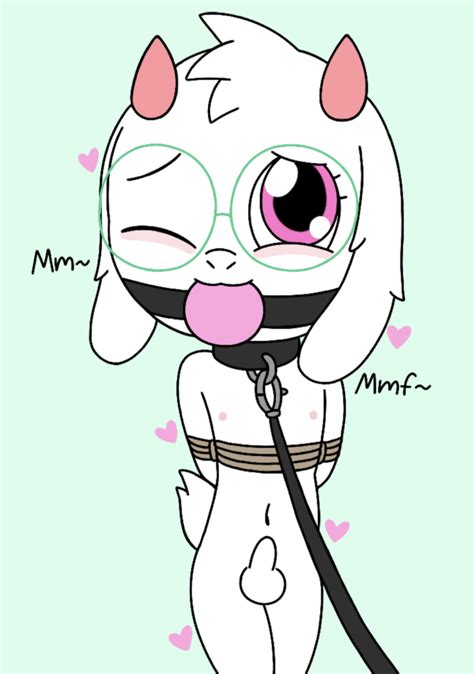 Rule 34 Anthro Ball Gag Blush Bondage Boss Monster Bound Bovid Caprine Collar Cute Expression