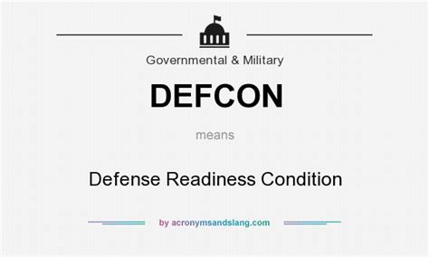 Defcon Defense Readiness Condition In Governmental And Military By