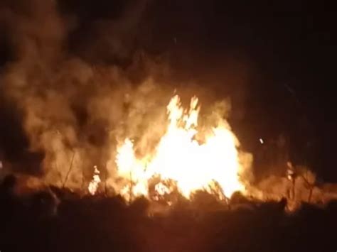 Farmer Was About To Get Threshing Done At Night Fire Broke Out Shortly