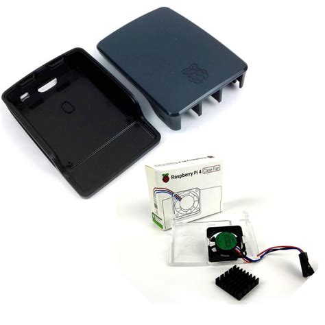 Official Raspberry Pi 4 Model B Case And Fan Black Grey