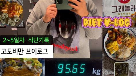 95kg 고도비만브이로그 2~5일차 감량 현황 168 간헐적단식 식단기록 다이어트브이로그 고도비만브이로그 고도비만