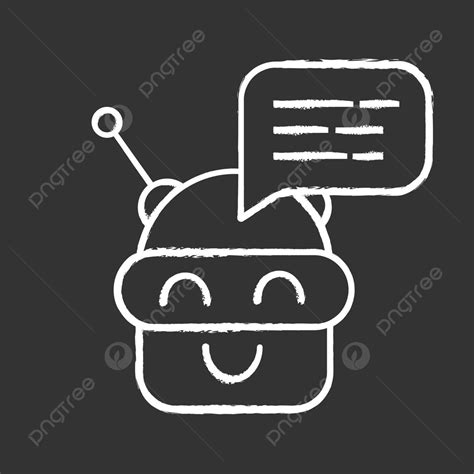 Chatbot Message Chalk Icon Blackboard Chalk Sketch Vector Blackboard Chalk Sketch Png And