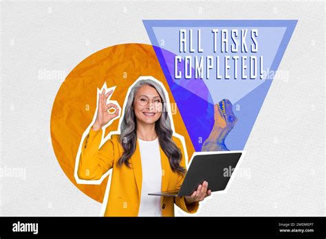 Creative Photo 3d Collage Artwork Poster Picture Of Responsible Lady