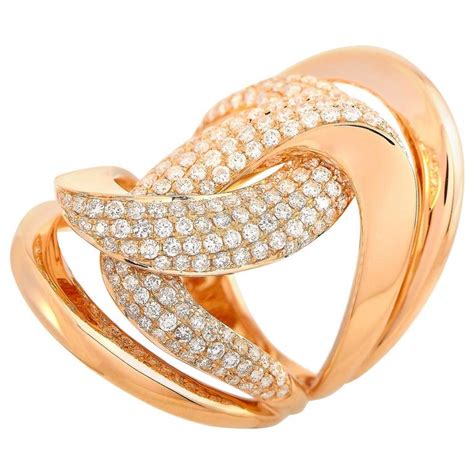 Lb Exclusive 18k Rose Gold Diamond Ring Luxury Single Cut Diamond